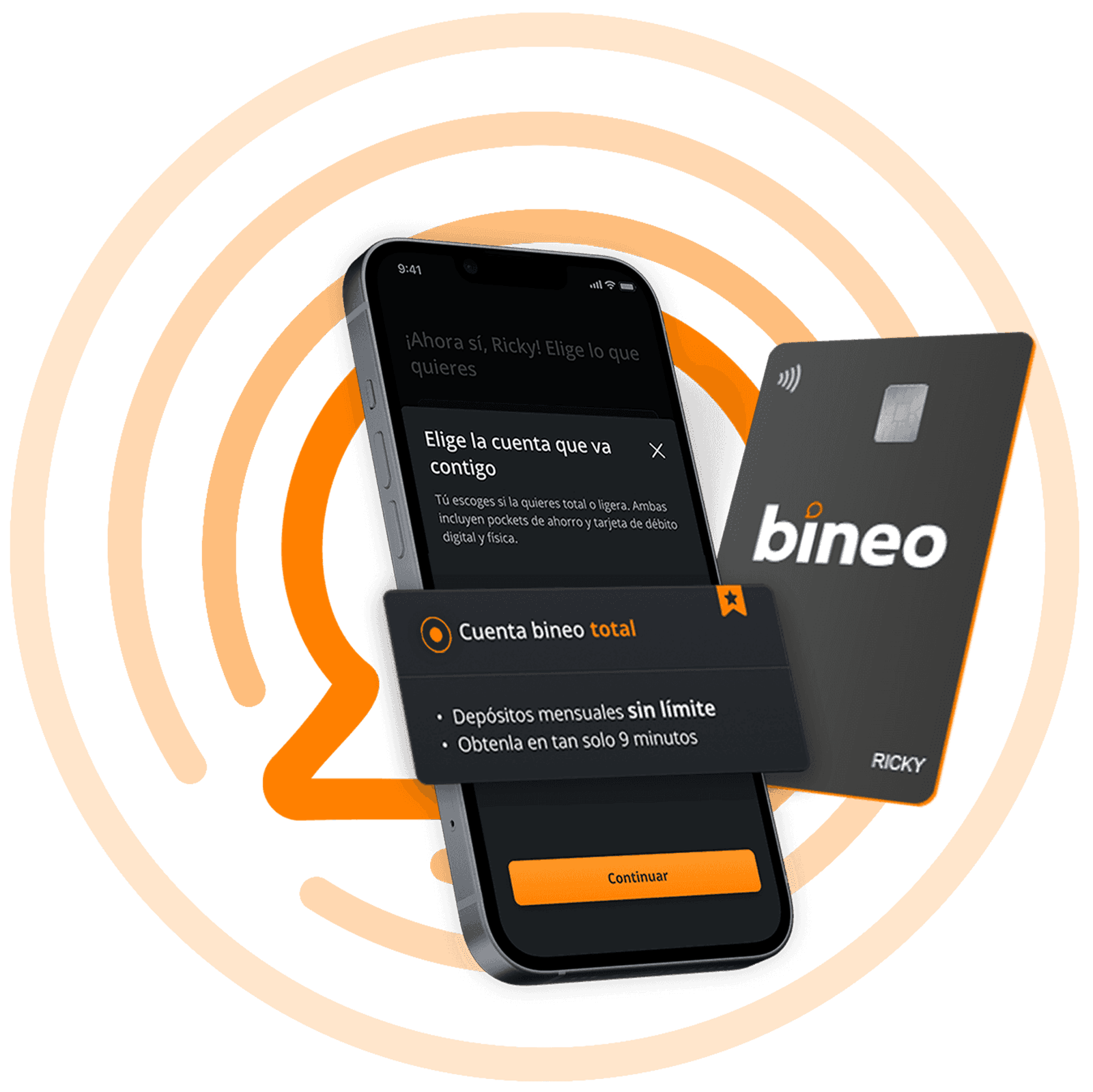 Cuenta y tarjeta de débito - bineo