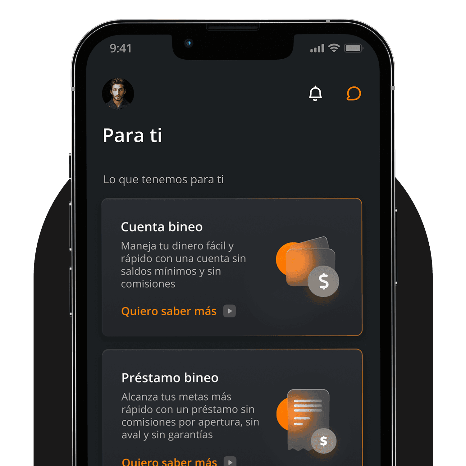 Descarga la app de bineo